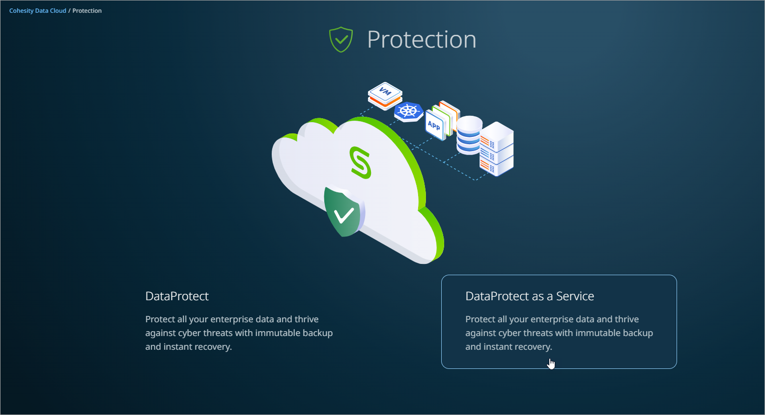Sign in to Cohesity DataProtect Delivered-as-a-Service for Government (FedRAMP)