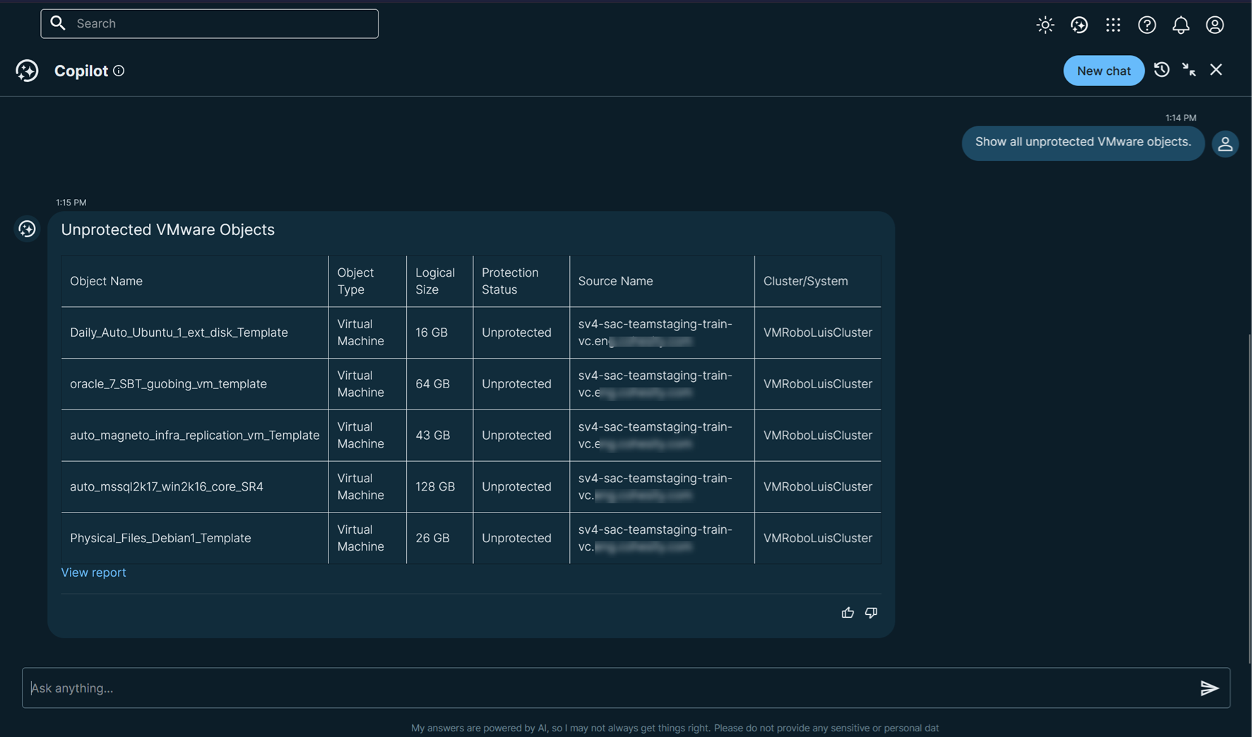 Conversational Reporting with Copilot